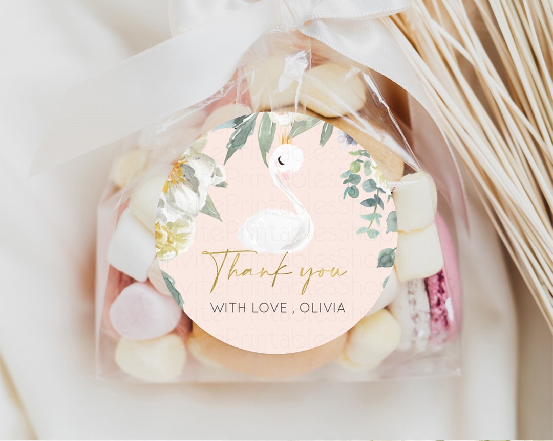 Swan Tags Swan Favor Tags Swan Princess Gift Tag Lolly Bag Tag Loot Bag ...