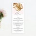 Tropical Menu Template Tropical Menu Palm Leaf Fern Table Decor ...