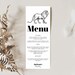 Lion Menu Lion Menu Template Lion Party Table Decor Safari Adventure ...