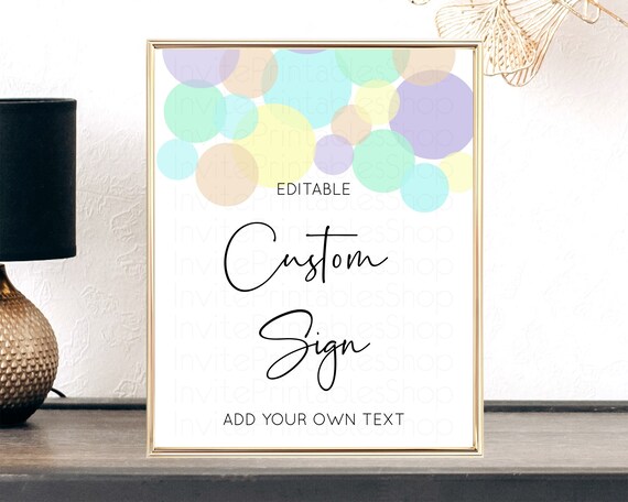 Sign Table Sign Table Signs Party Sign Birthday Sign Food Sign Custom ...