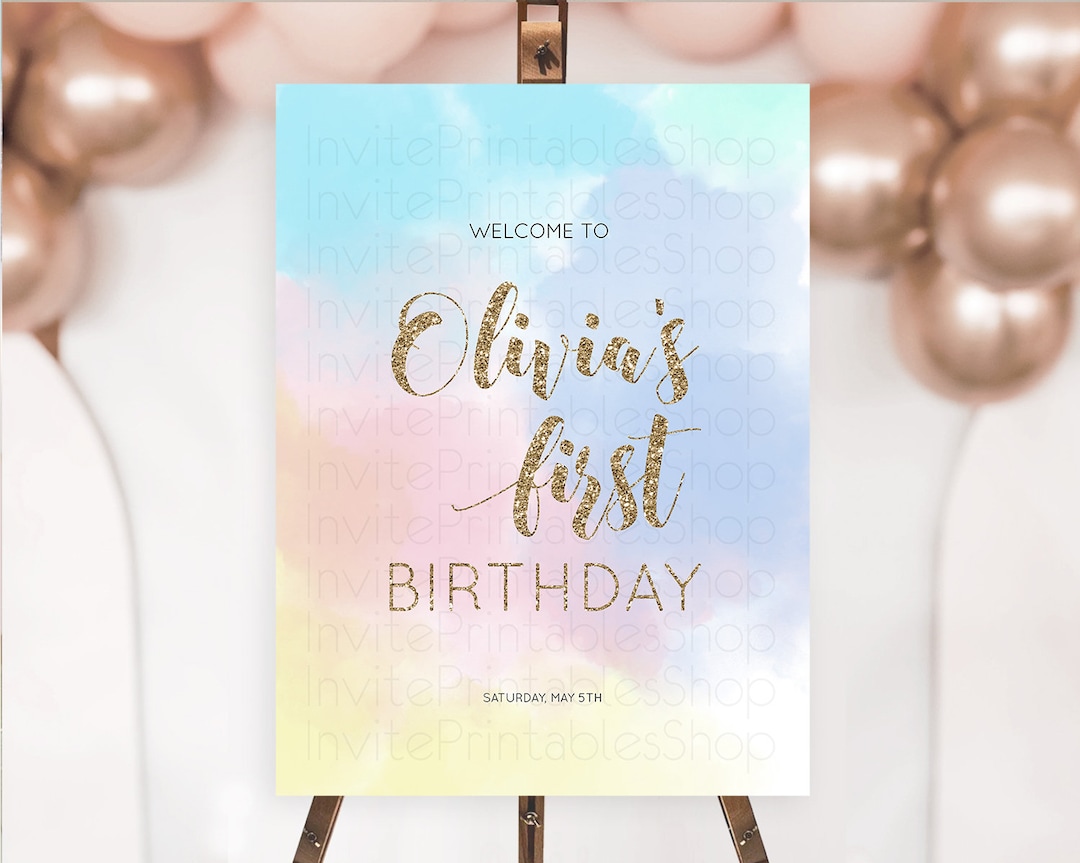 Pastel Welcome Sign Pastel Rainbow Welcome Sign Colorful Rainbow ...