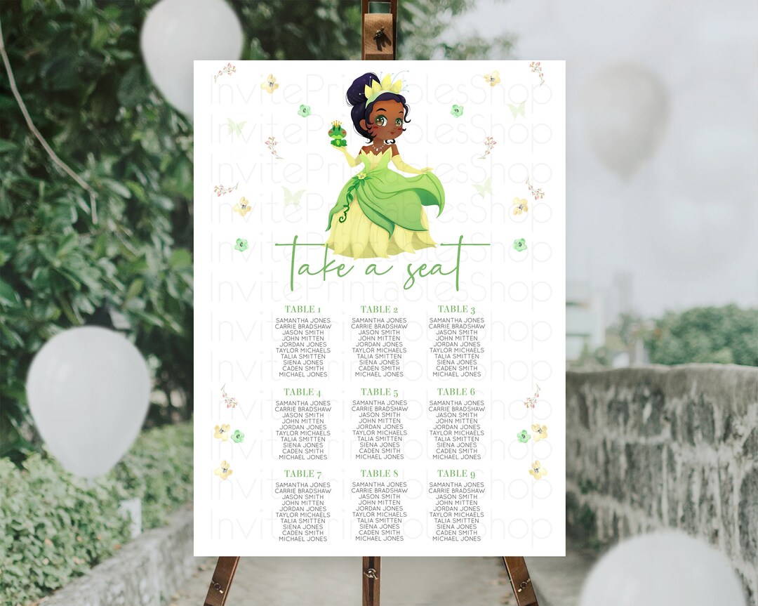 Princess Seating Chart Castle Seating Chart Royal Princess Décor Fairy ...
