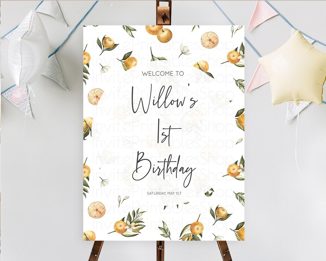 Citrus Welcome Sign Lemon Welcome Sign Orange Welcome Sign Citrus ...