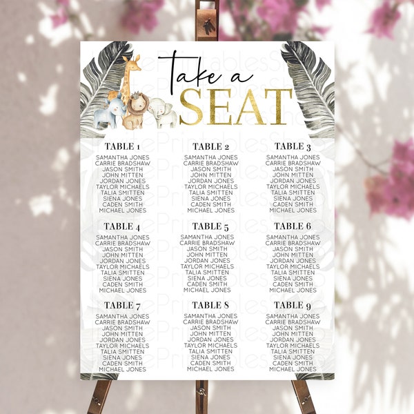 Elephant Seating Chart - Etsy