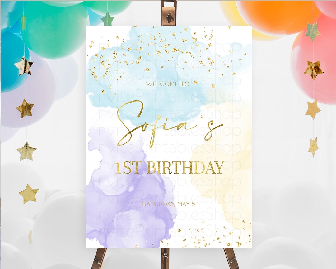 Pastel Welcome Sign Pastel Rainbow Welcome Sign Colorful Rainbow ...