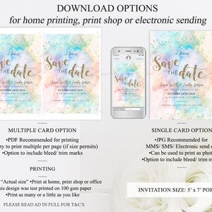 Pastel Save the Date Pastel Colors Save the Date Rainbow Colors Save ...