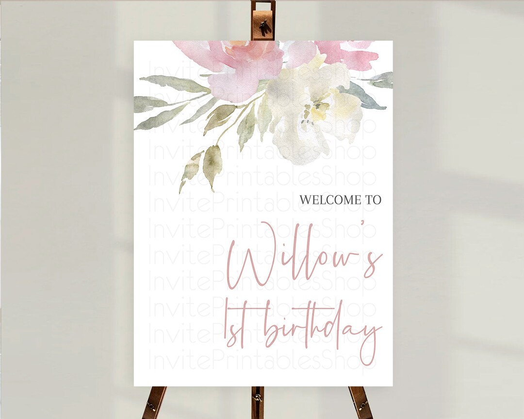 Secret Garden Welcome Sign Wildflower Welcome Board Pastel Flower ...
