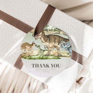 Dinosaur Thank You Tags Dinosaur Volcano Thank You Gift Tags Dinosaur ...