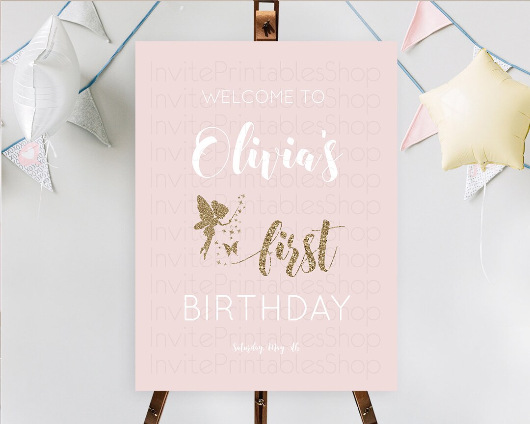Fairy Welcome Sign Fairy Welcome Board Enchanted Garden Pastel Floral ...