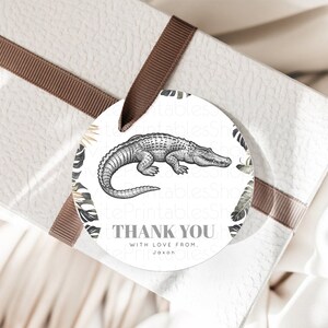 Crocodile Thank You Tags Alligator Thank You Gift Tags Croc Gator Party ...