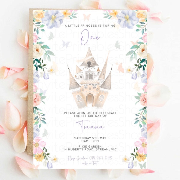 Castle Invitation - Etsy