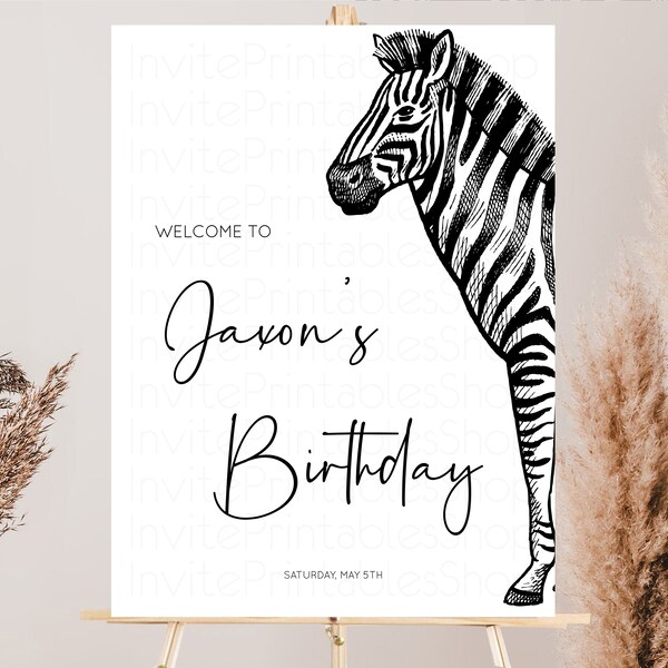 Zebra 1st Birthday - Etsy