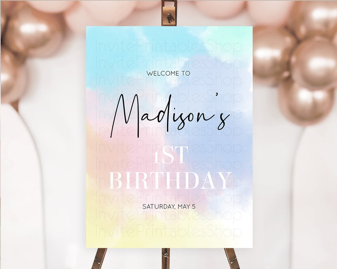 Pastel Welcome Sign Pastel Rainbow Welcome Sign Colorful Rainbow ...