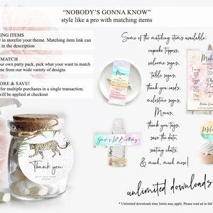 Cheetah Thank You Tags Cheetah Thank You Gift Tags Cheetah Party Favor ...