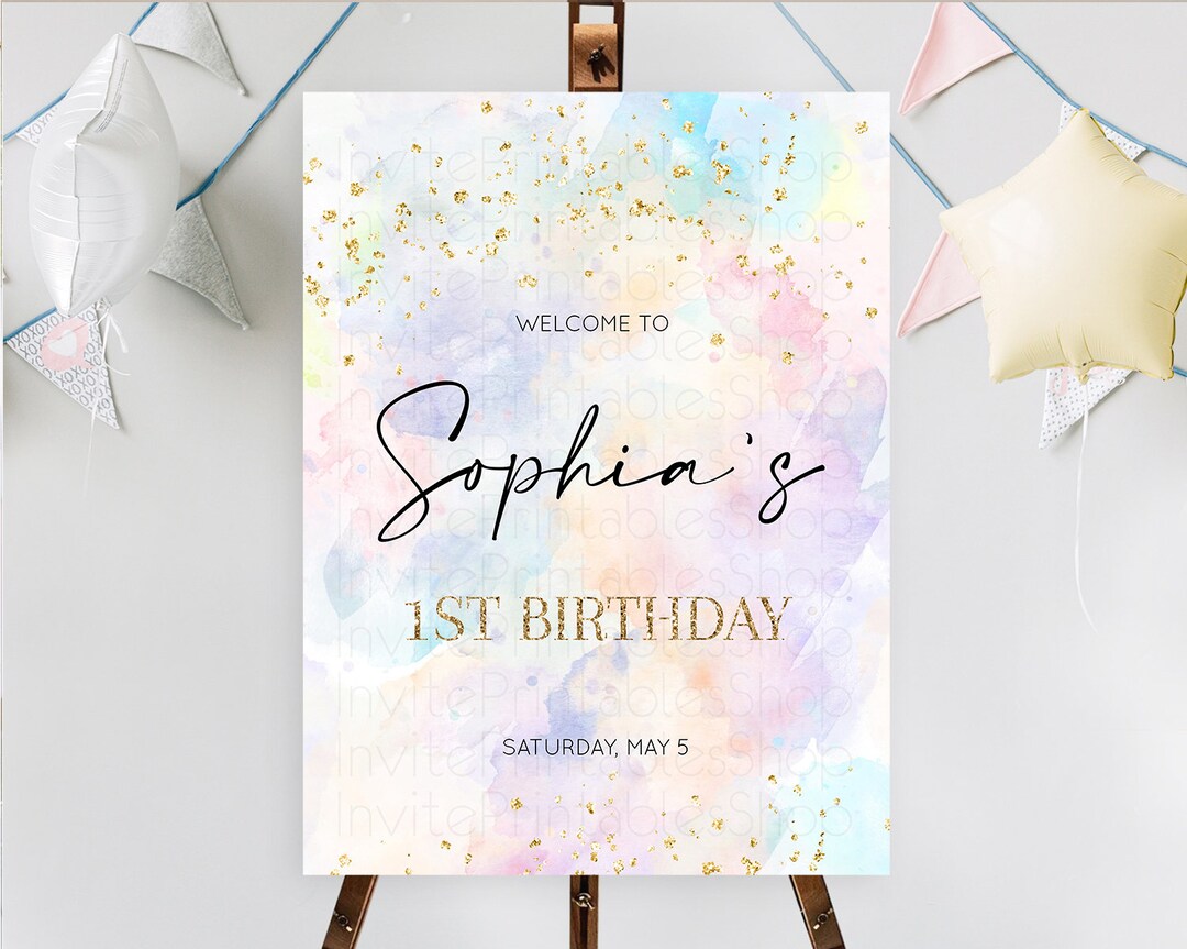 Pastel Welcome Sign Pastel Rainbow Welcome Sign Colorful Rainbow ...