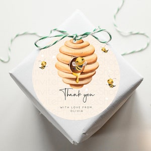 Bee Thank You Tags Bee Thank You Gift Tags Bee Favor Tags Beehive Thank ...