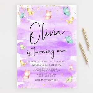 Pastel Butterfly Birthday Invitation Butterfly Birthday - Etsy