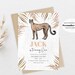 Cheetah Birthday Invitation Cheetah Invite Dried Tropical - Etsy