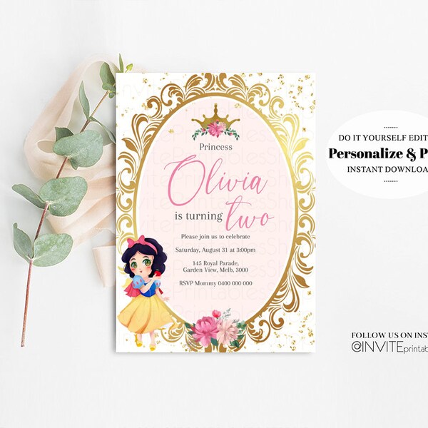 Snow White Invitation - Etsy