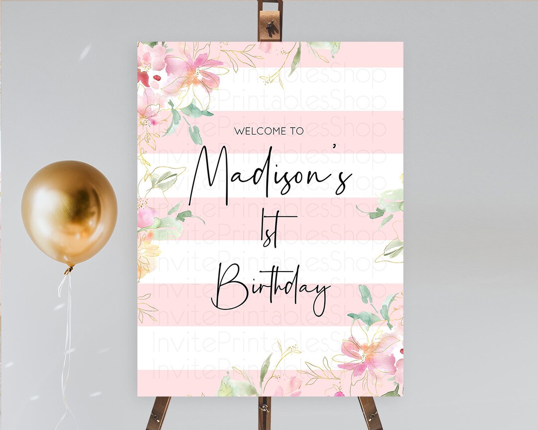 Secret Garden Welcome Sign Wildflower Welcome Board Pastel Flower ...