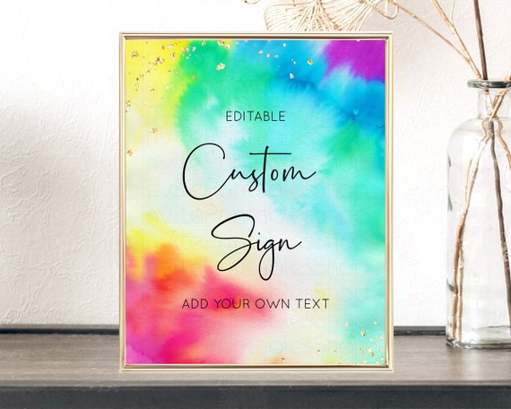 Pastel Rainbow Sign Cards Gifts Sign Table Signs Diaper Sign - Etsy