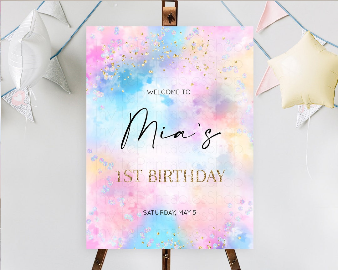 Pastel Welcome Sign Pastel Rainbow Welcome Sign Colorful Rainbow ...