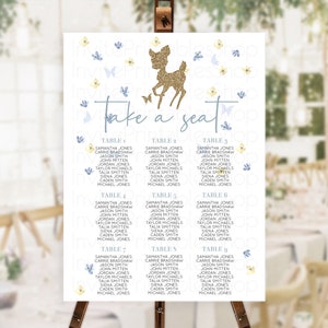 Fawn Seating Chart Deer Seating Chart Enchanted Forest Party Butterfly ...