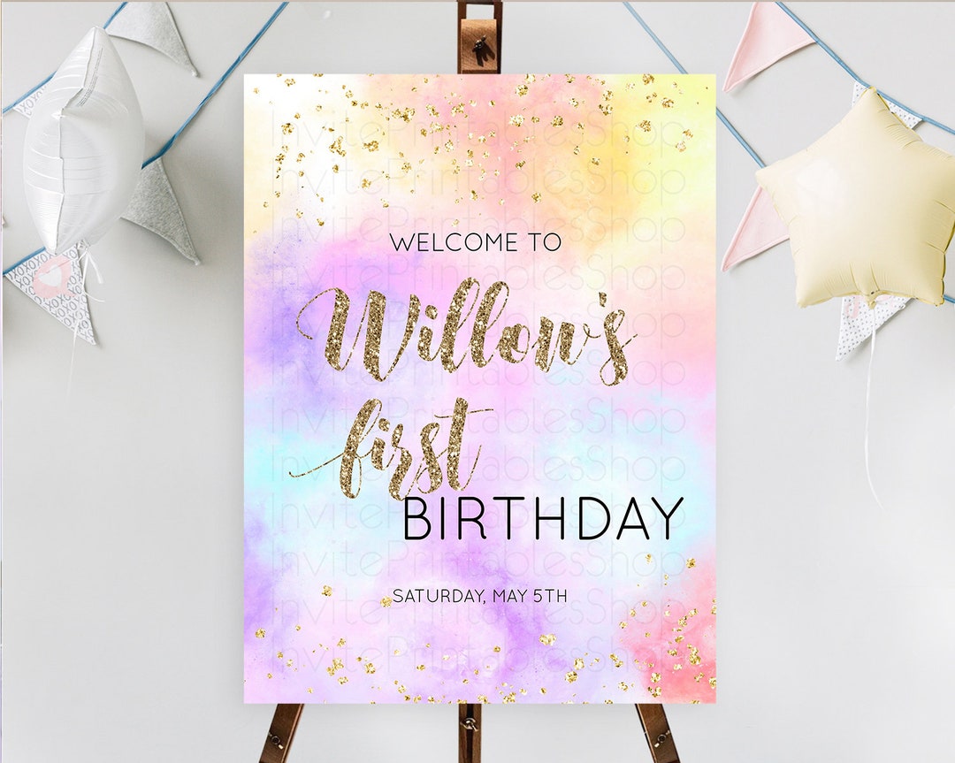 Pastel Welcome Sign Pastel Rainbow Welcome Sign Colorful Rainbow ...