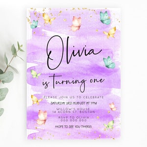 Pastel Butterfly Birthday Invitation Butterfly Birthday - Etsy