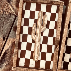 Checkered Cactus Signs *made TO Order* - Etsy