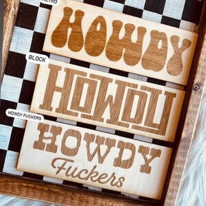 Checkered Howdy Signs *made TO Order* - Etsy