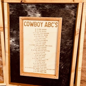 Cowboy Abc's *MADE TO ORDER* - Etsy