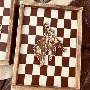 Checkered Cowboy Signs *made TO Order* - Etsy