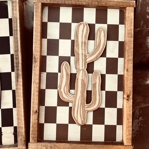 Checkered Cactus Signs *made TO Order* - Etsy