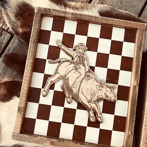 Checkered Cowboy Signs *made TO Order* - Etsy