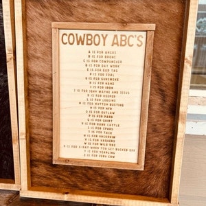 Cowboy Abc's *MADE TO ORDER* - Etsy