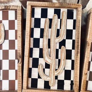 Checkered Cactus Signs *made TO Order* - Etsy