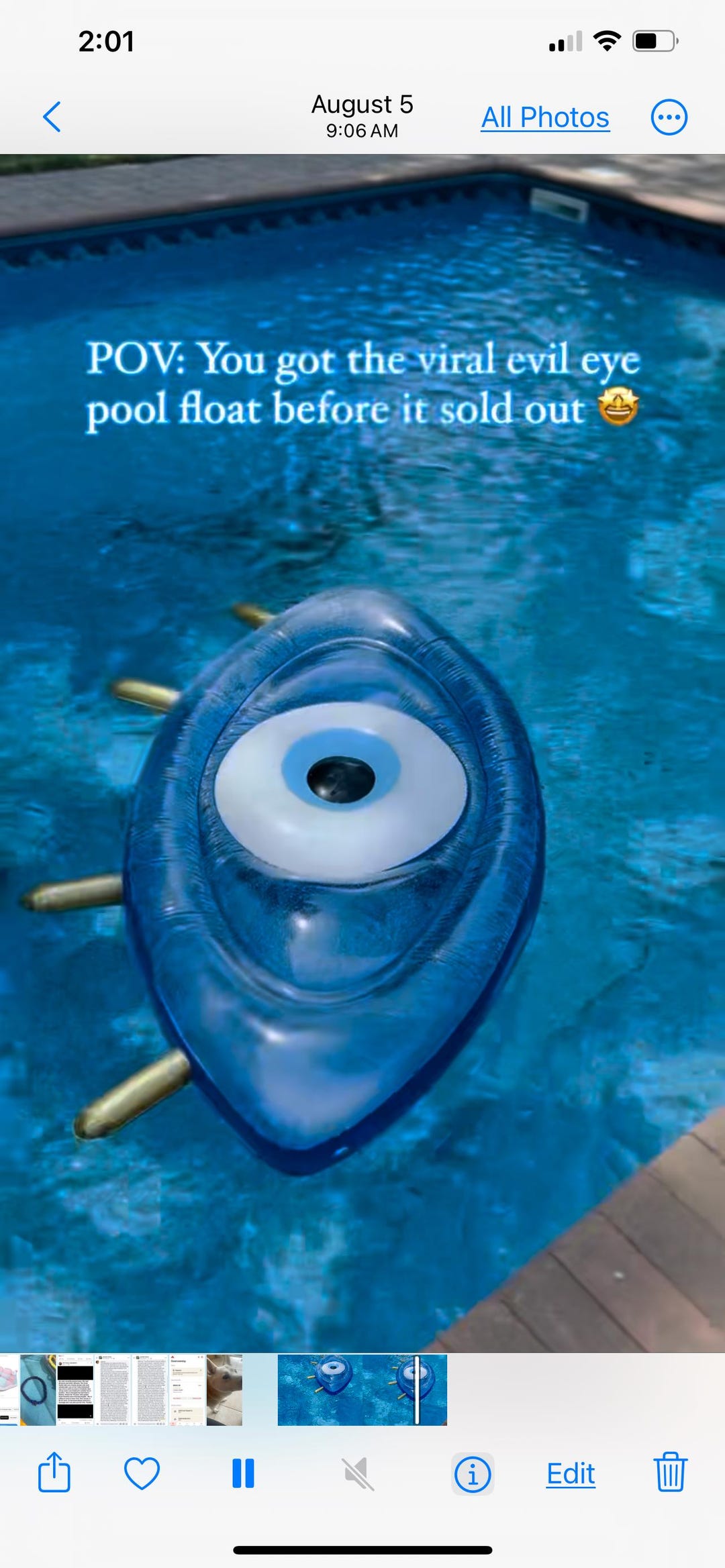 Evil Eye Pool Float - Etsy