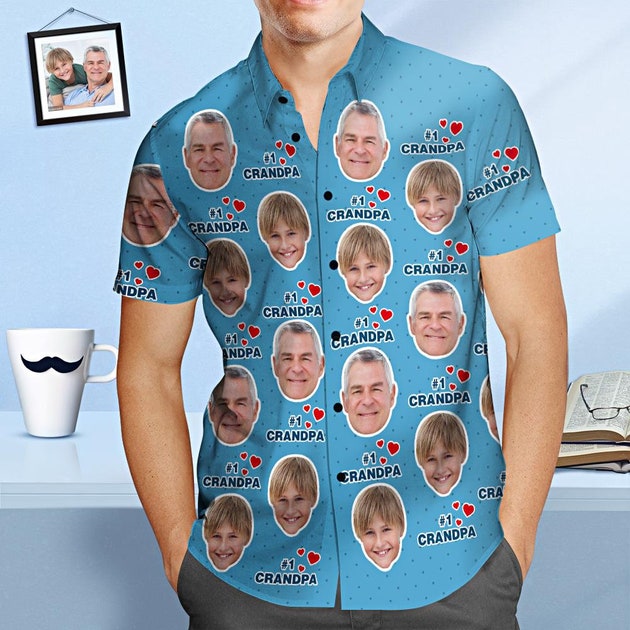 Custom Photo Face Shirt - Custom Men's Face Shirt All Over Print ...