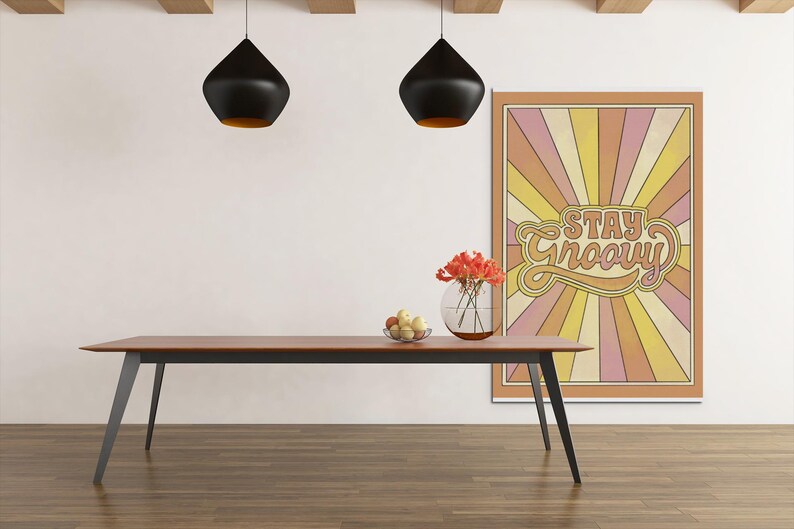 Stay Groovy Printable Poster Retro-inspired Digital Download Wall Art ...
