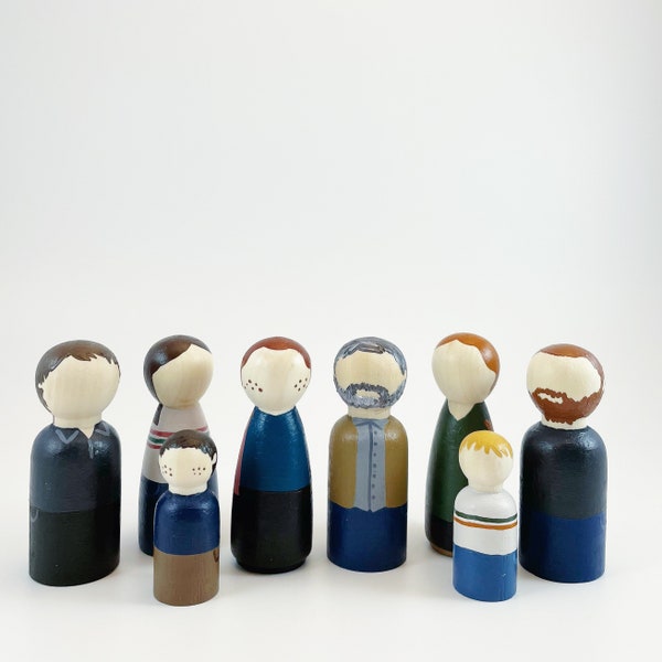 Peg People Family - Etsy