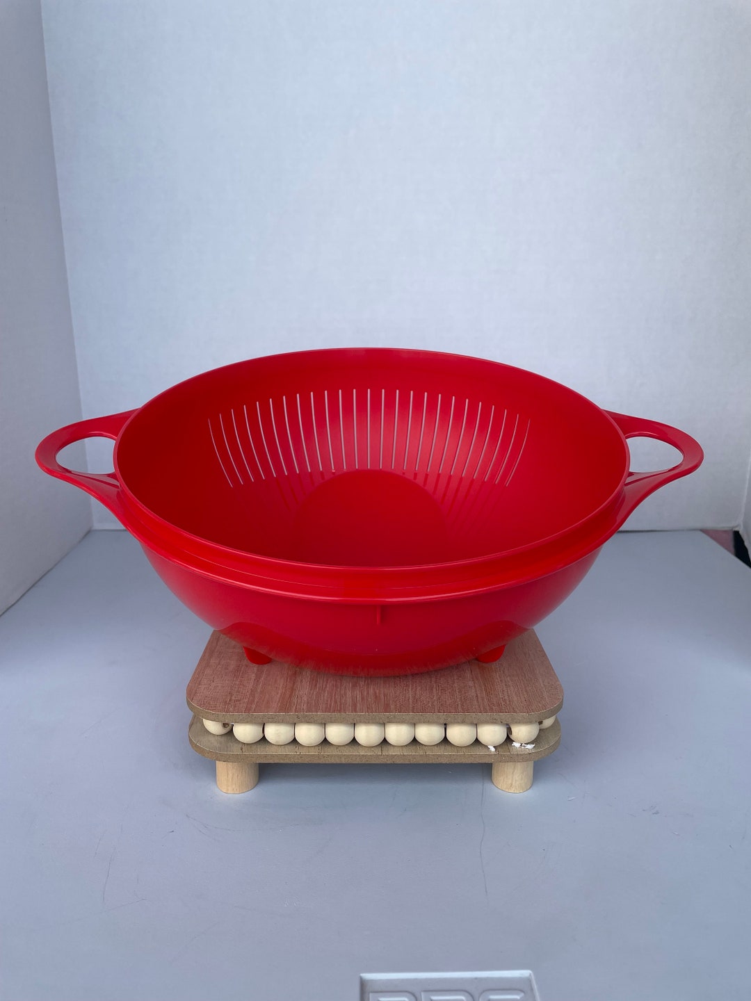 Tupperware Colander With Handles in Chili Red -NEW - Etsy