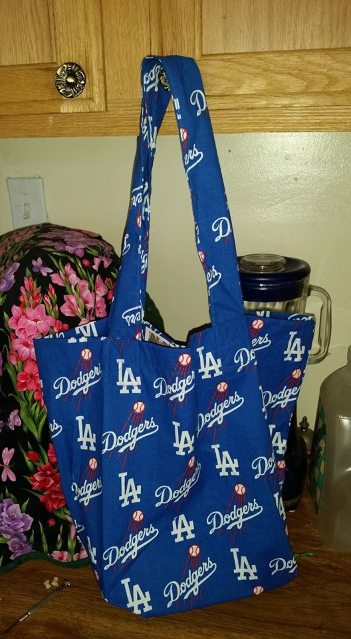 LA Dodgers Baseball Shopping Tote - Etsy