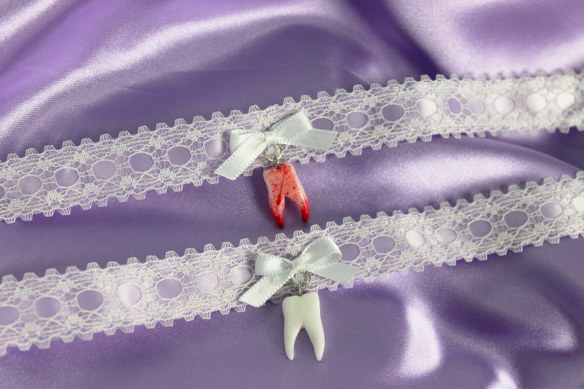 Pastel Lace Tooth Choker - Etsy