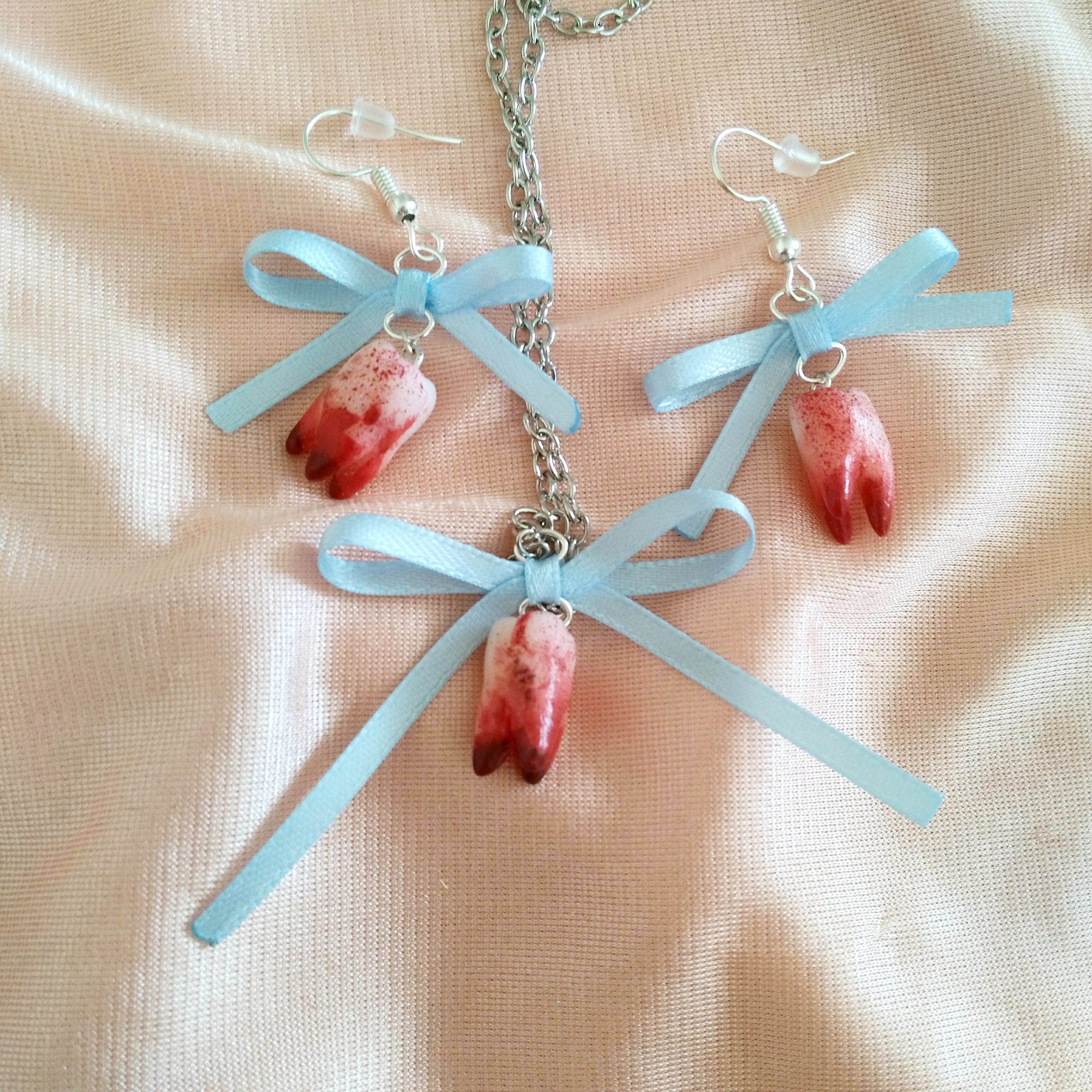 Teeth Jewelry Bloody Tooth Charm | Etsy