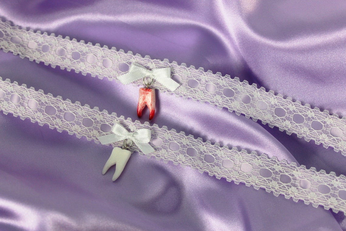 Pastel Lace Tooth Choker - Etsy