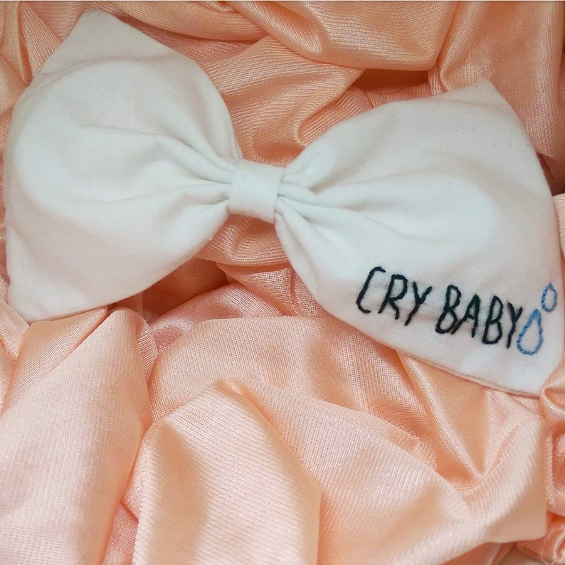 Cry Baby Tear Inspired Embroidered Hair Bow - Etsy