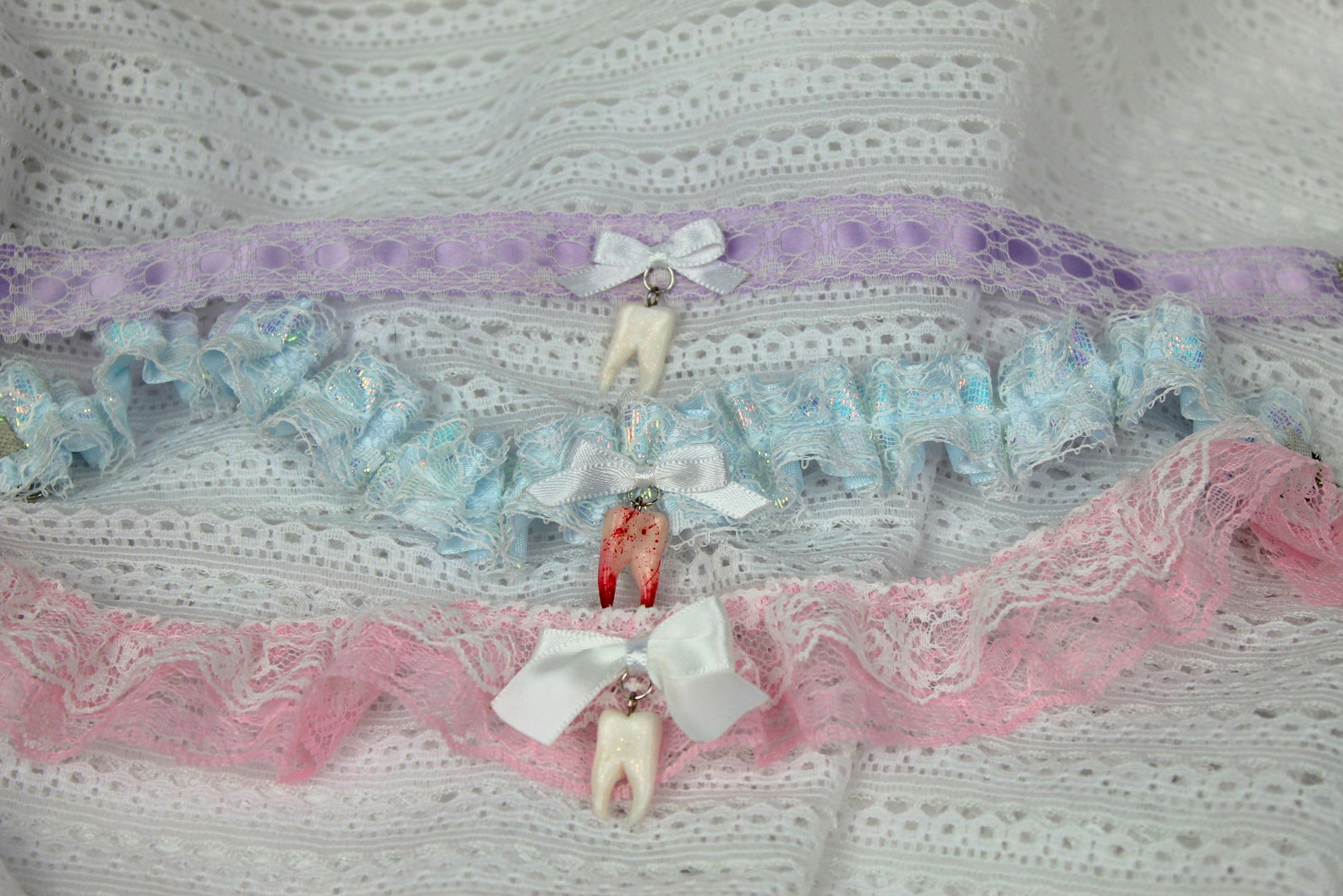 Pastel Lace Tooth Choker - Etsy