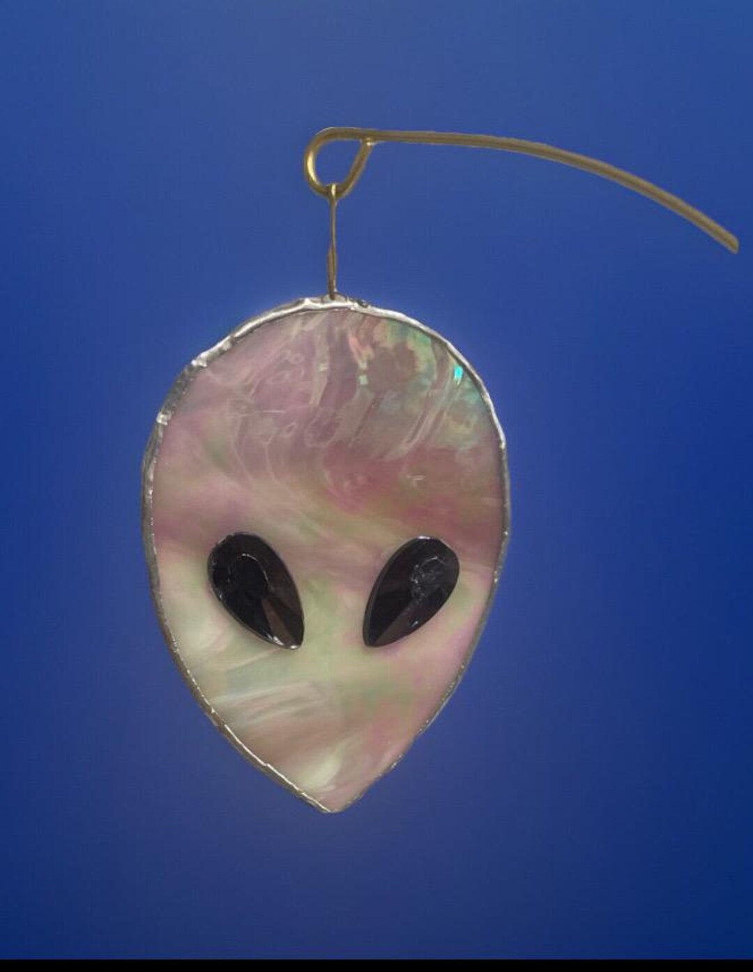 Pink Alien Head Stained Glass Sun Catcher - Etsy