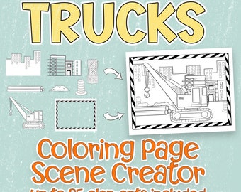 Construction Worksheets Coloring - Etsy